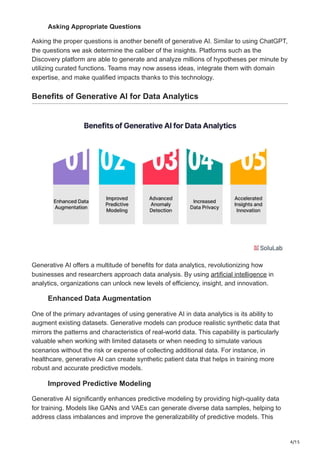 Leveraging Generative AI for Data Analysis and Modeling | PDF