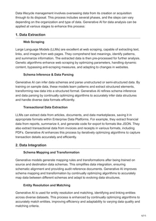 Leveraging Generative AI for Data Analysis and Modeling | PDF