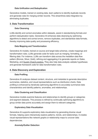 Leveraging Generative AI for Data Analysis and Modeling | PDF