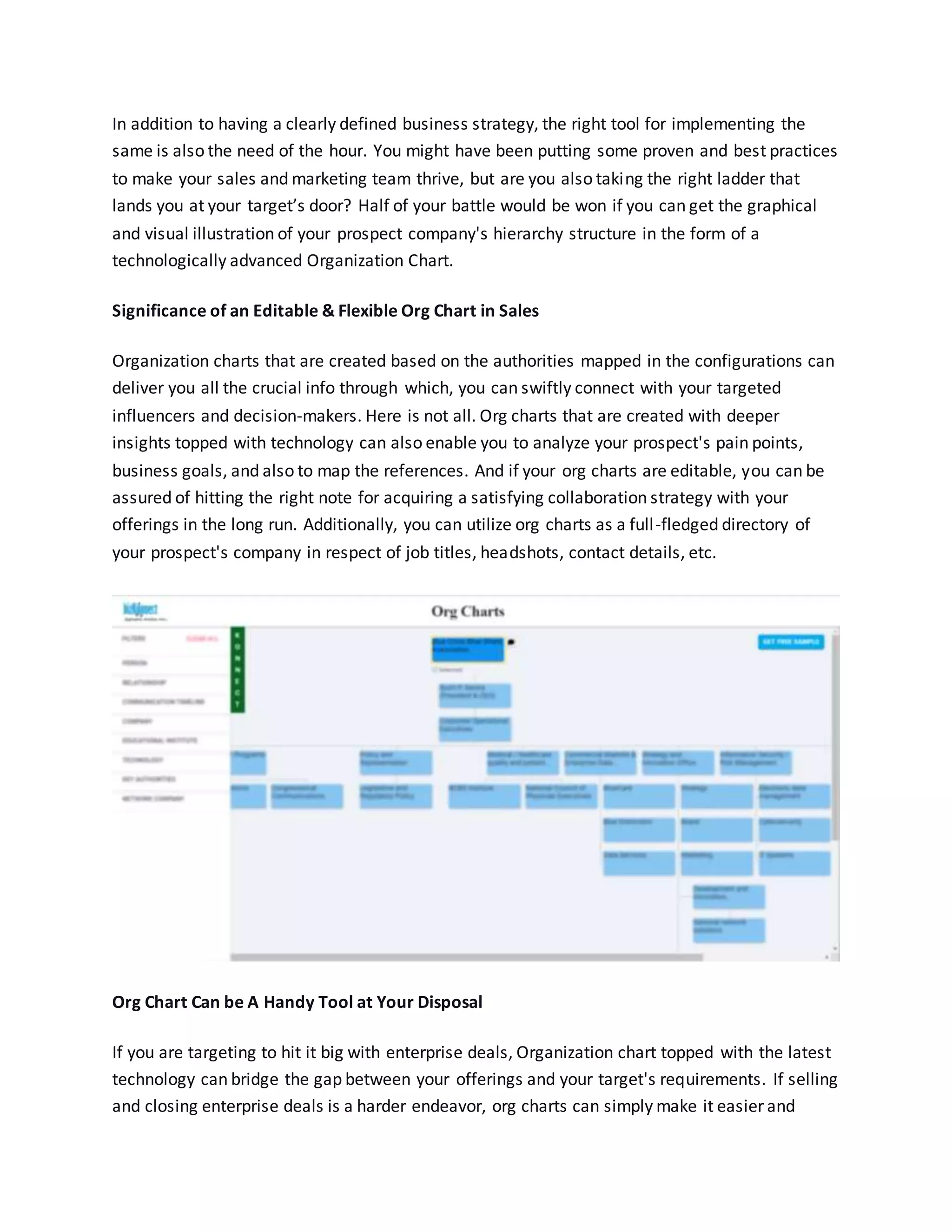 Leveraging intelligent org charts during the sales process | PDF