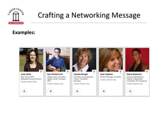 Leveraging LinkedIn: Intro Slides and Networking Examples | PPT