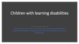 Leveraging machine learning in text to-speech tools and applications. | PPT
