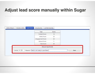 Leveraging Marketing Data in SugarCRM | PPT