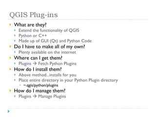 Leveraging Open Source GIS with Python: A QGIS Approach | PPT