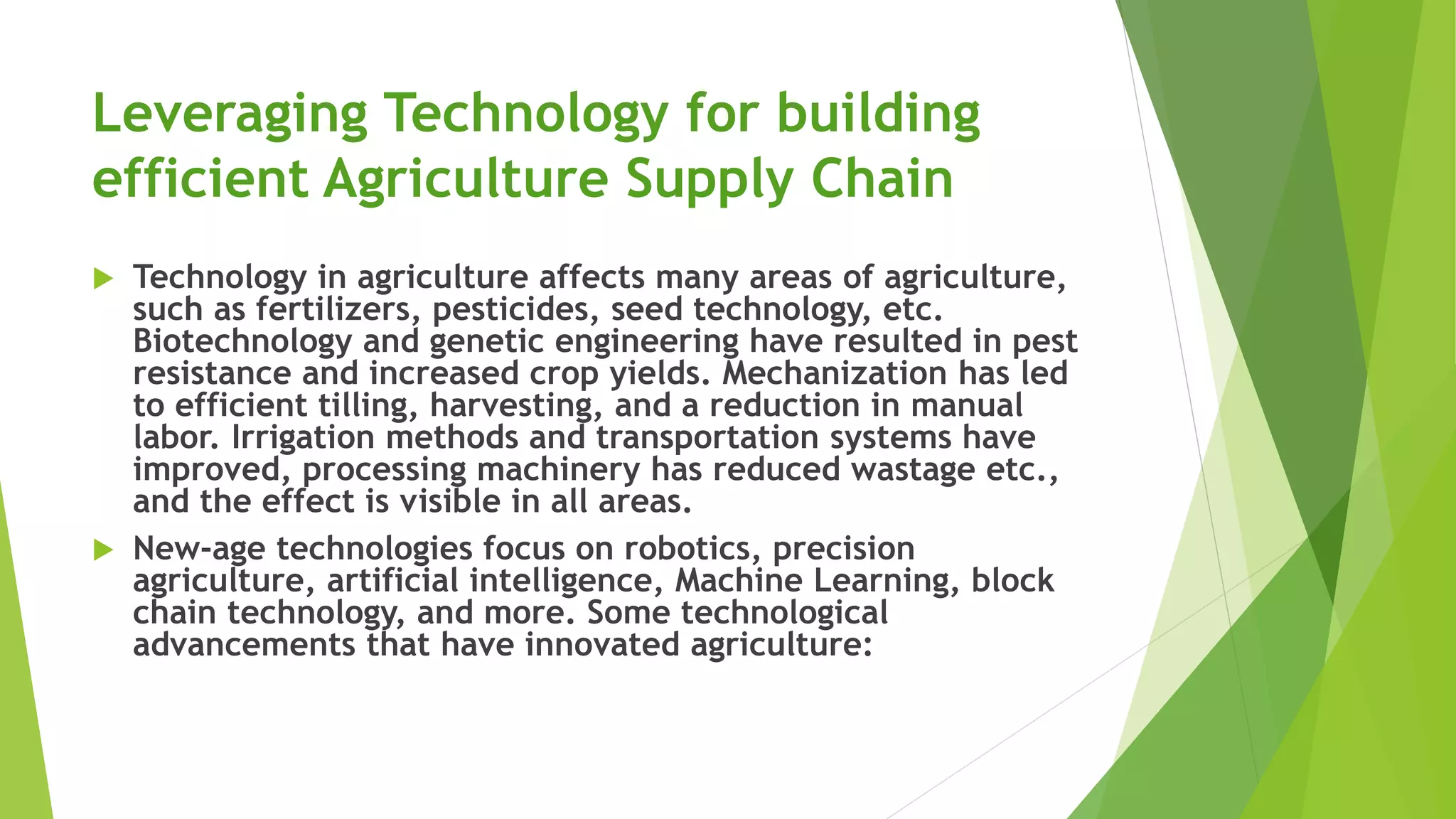 Leveraging Technology for building efficient Agriculture Supply Chain .pptx