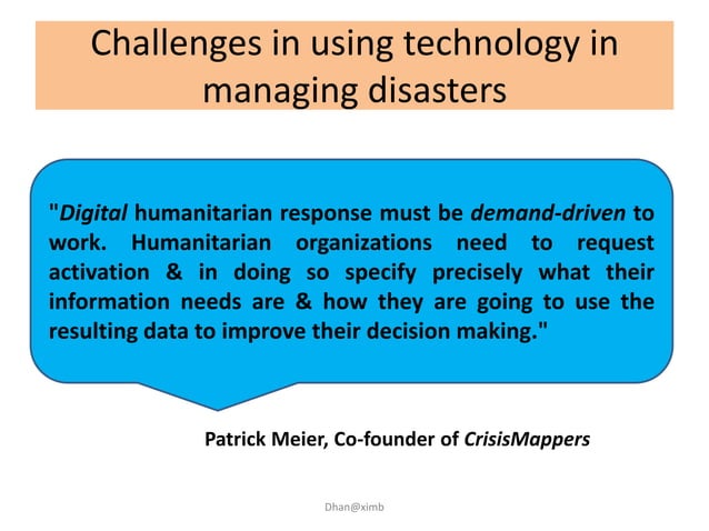 Leveraging technology in disaster management | PDF