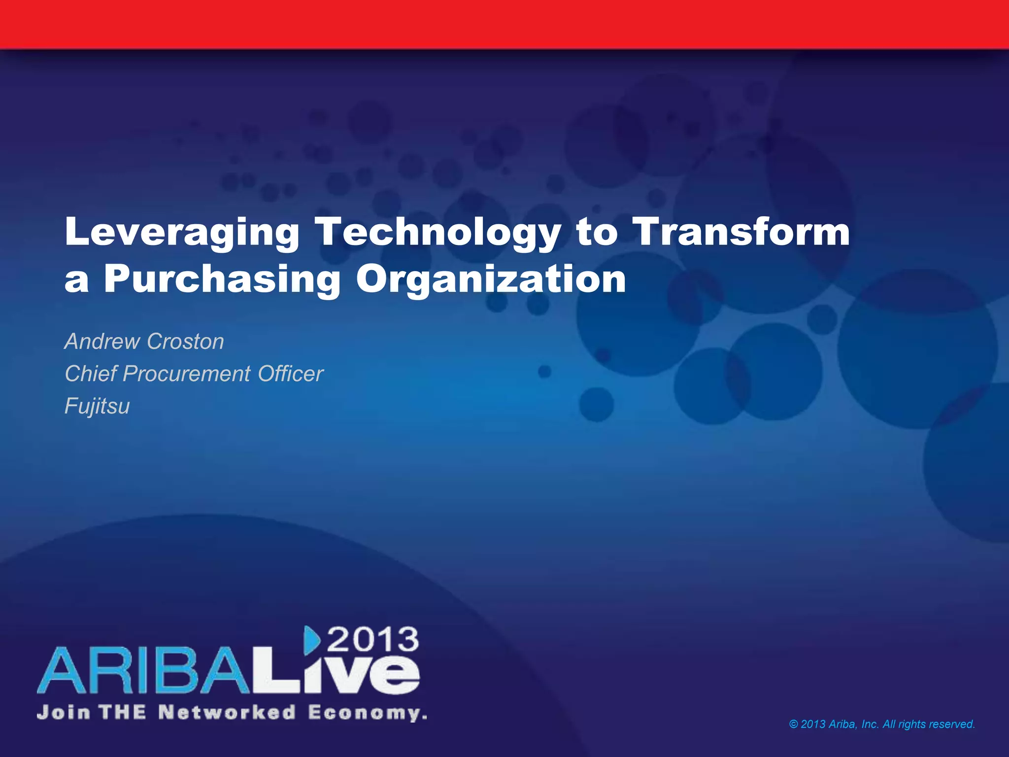 Leveraging Technology to Transform a Purchasing Organization | PPTX ...