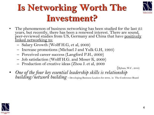 Leveraging Your Networking by Dayo Olomu | PPT