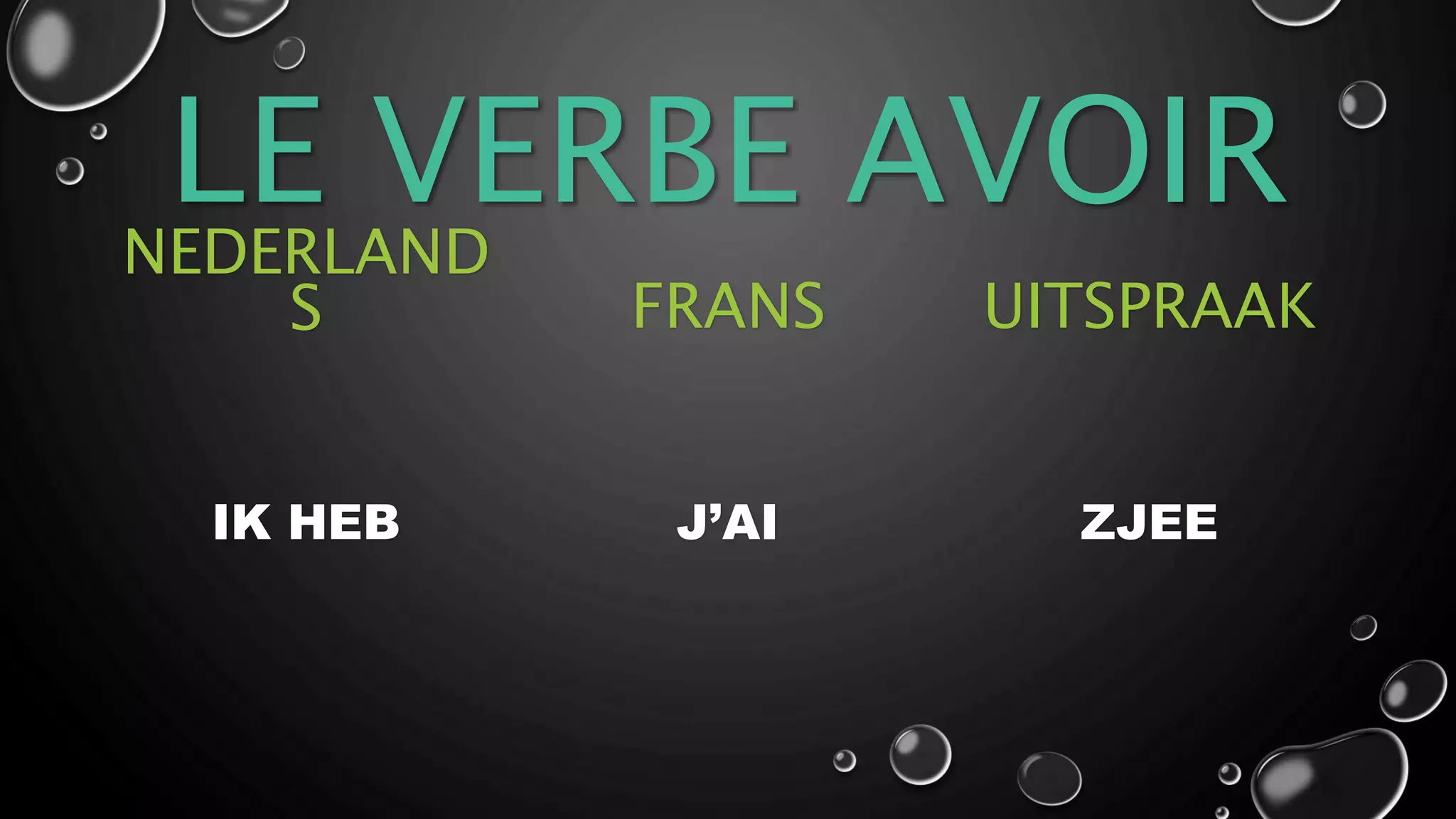 Le verbe avoir | PPTX