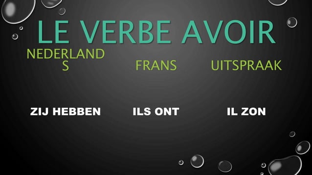 Le verbe avoir | PPTX