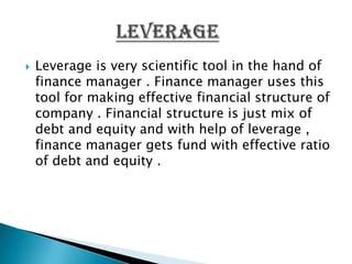 Levereges and its types | PPTX