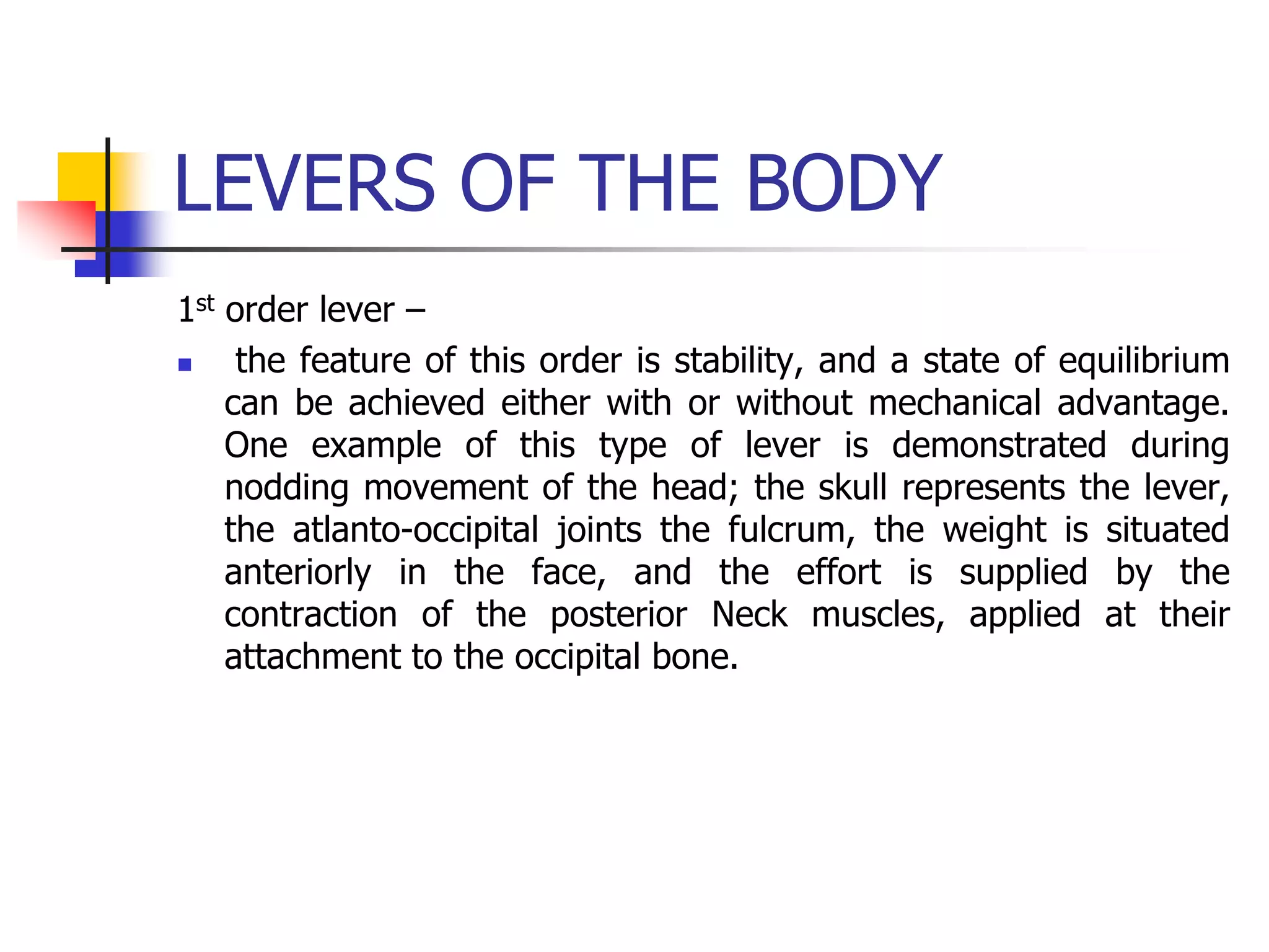 LEVERS & LEVERS OF THE BODY | PPT
