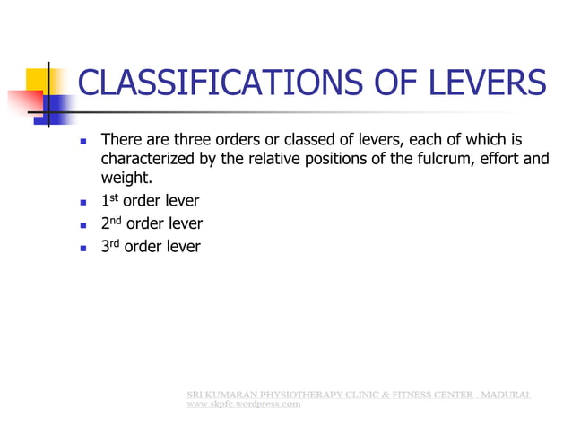 LEVERS & LEVERS OF THE BODY | PPT