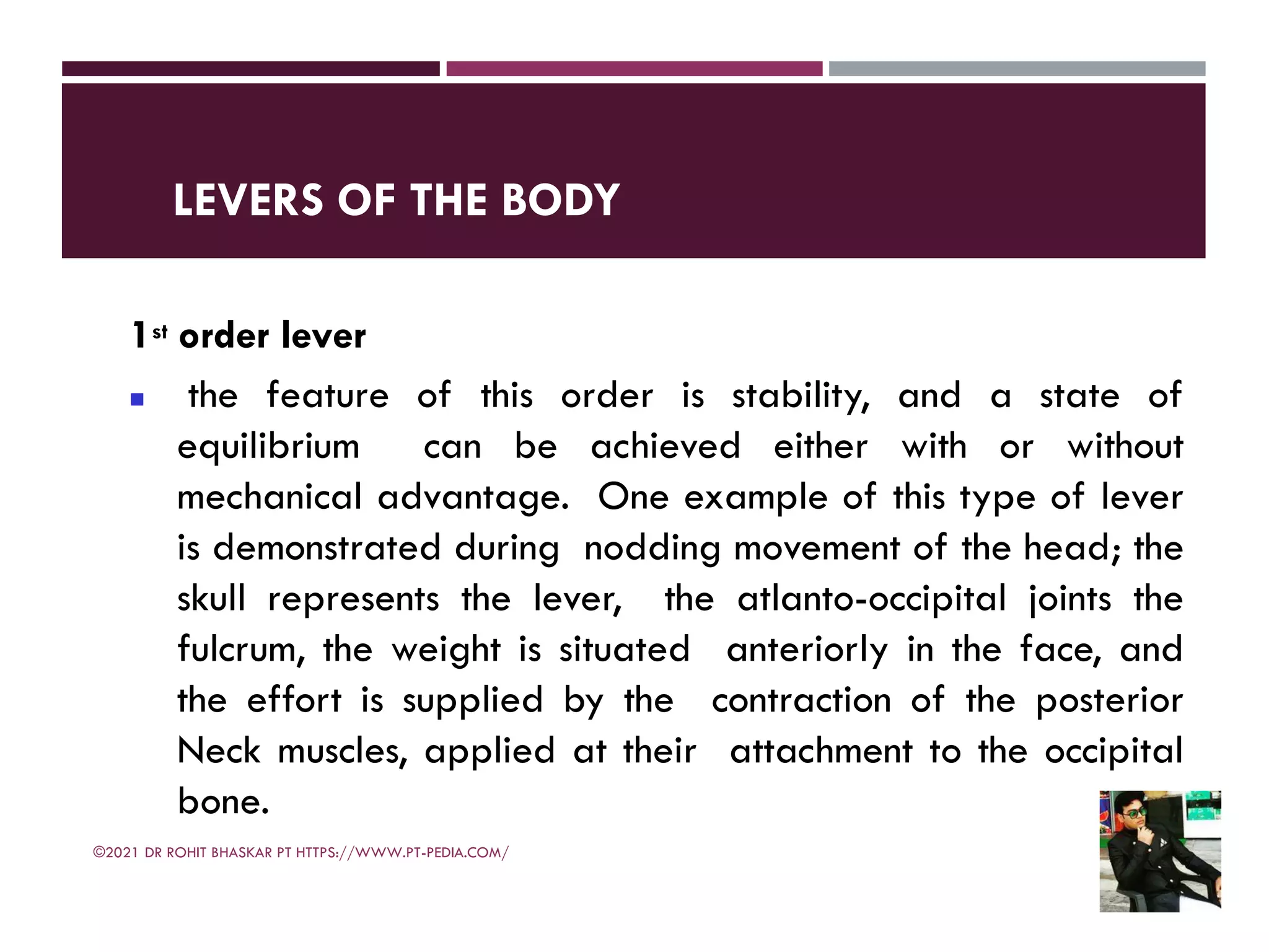 Levers in Human Body ( Physiotherapy ) - Dr Rohit Bhaskar | PDF