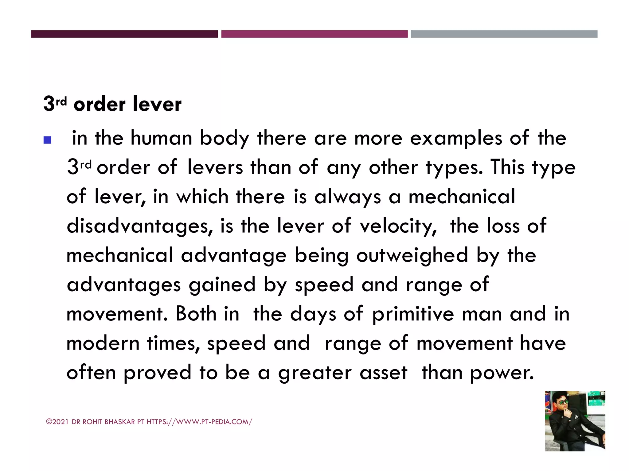 Levers in Human Body ( Physiotherapy ) - Dr Rohit Bhaskar | PDF