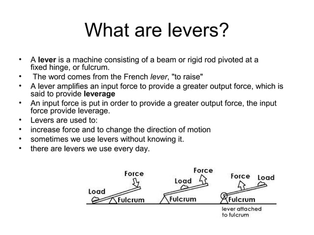 Levers and their classes | PPT
