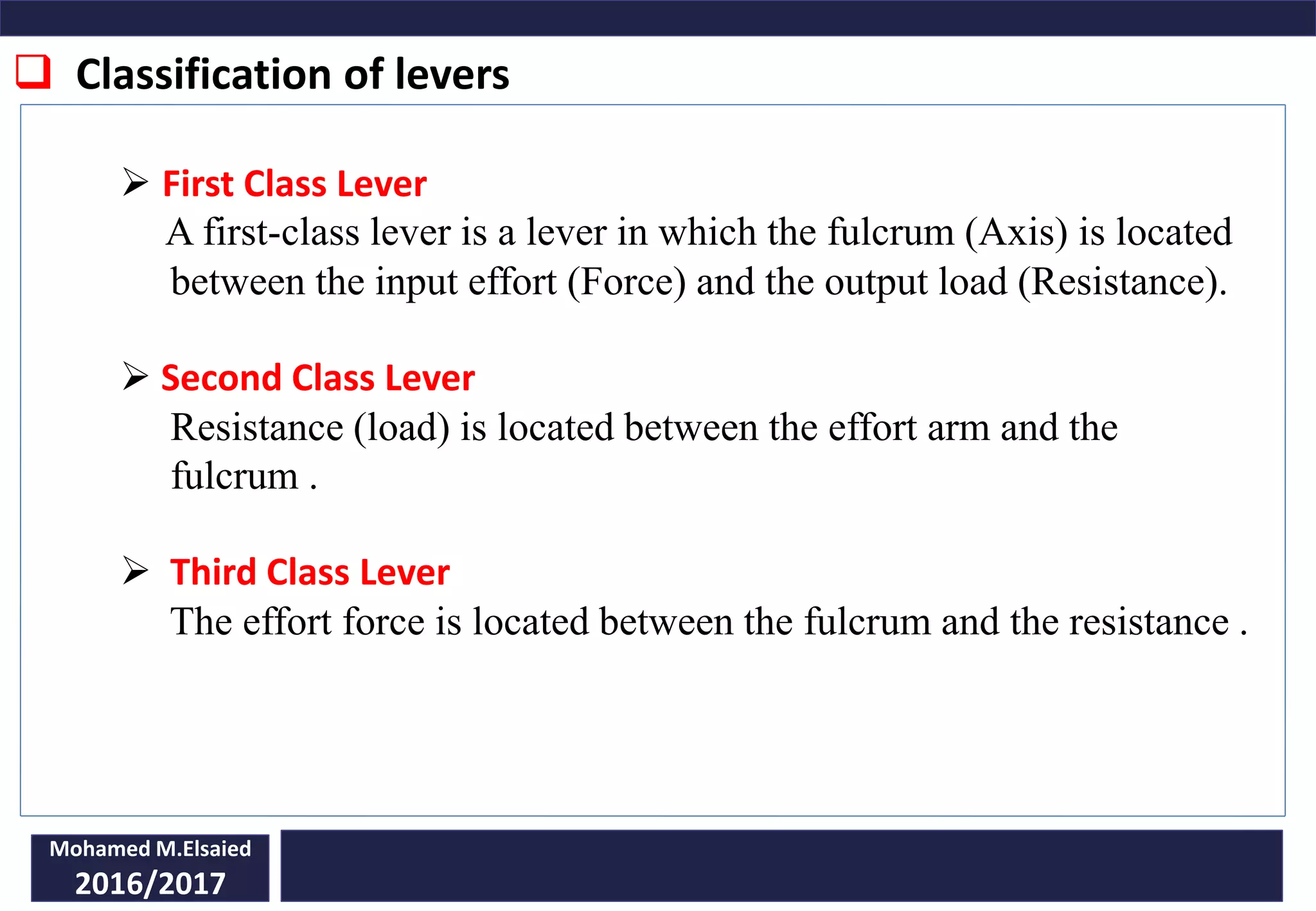 Levers in human body | PPTX