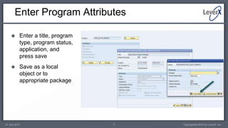 LeverX ABAP Basics - Using The TREX Search Component | PPT