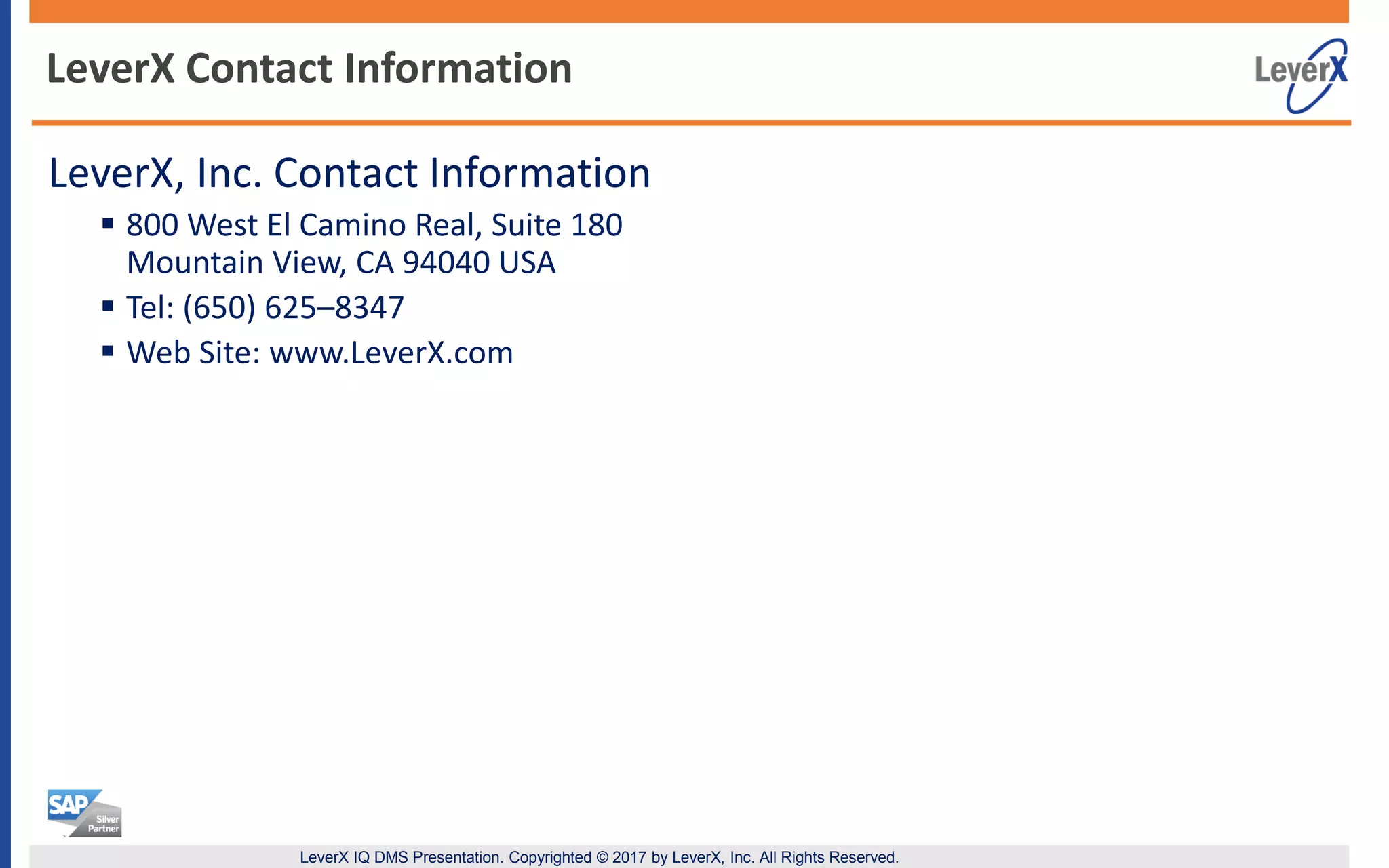LeverX IQ DMS Overview - SAP DMS Simplified | PPT