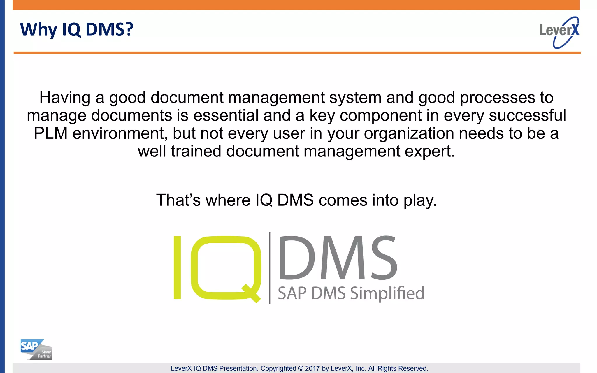 LeverX IQ DMS Overview - SAP DMS Simplified | PPT