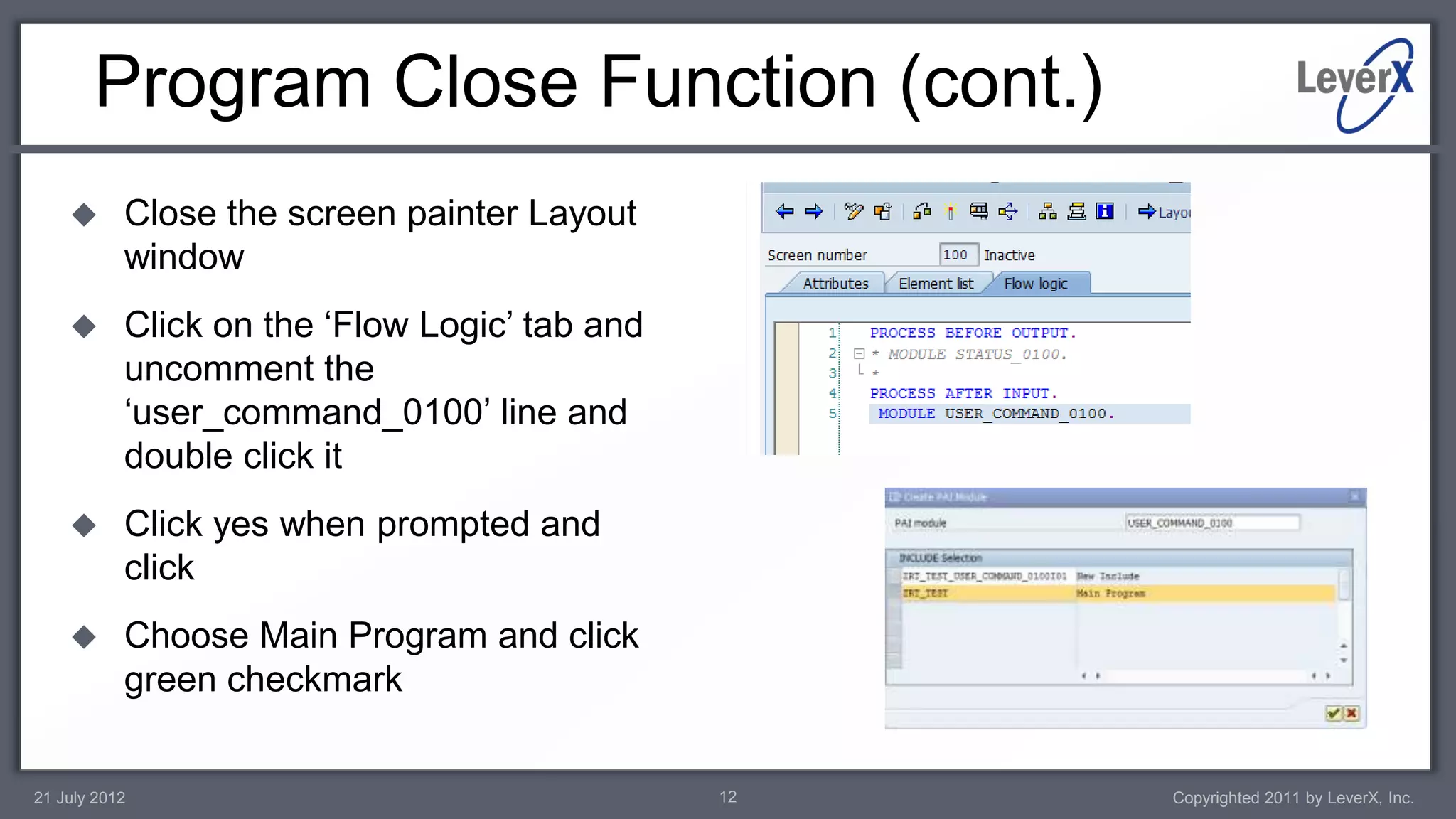 LeverX SAP ABAP Basics - Creating Custom Screen Via Screen Painter | PPTX