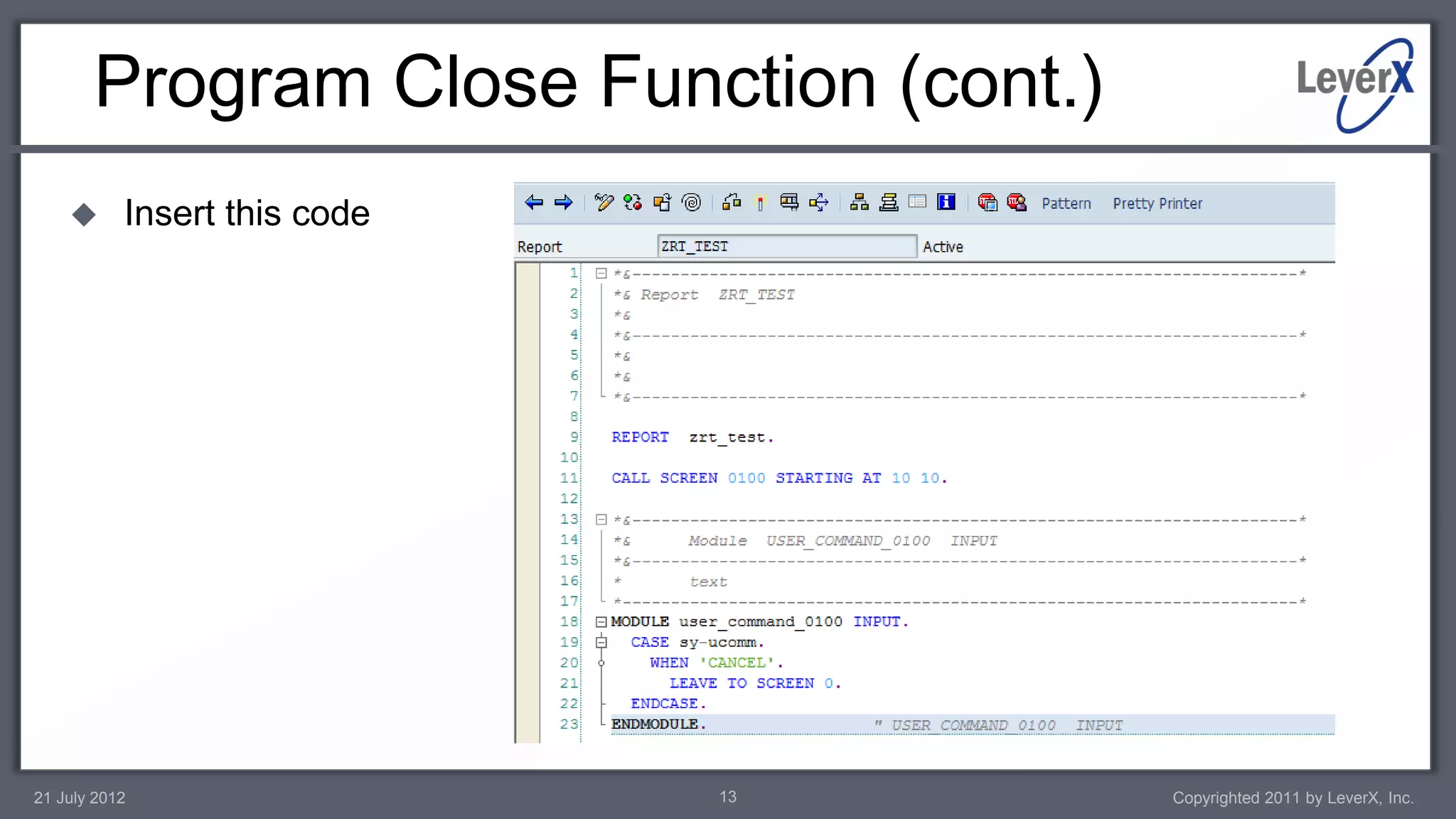 LeverX SAP ABAP Basics - Creating Custom Screen Via Screen Painter | PPTX