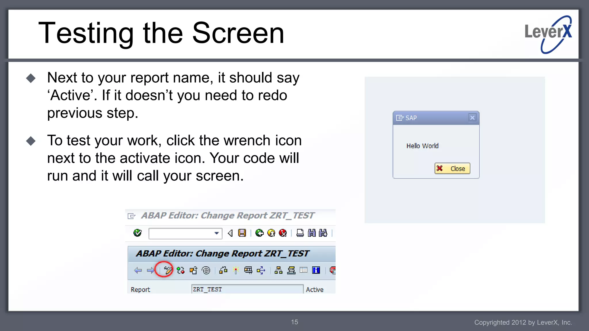 LeverX SAP ABAP Basics - Creating Custom Screen Via Screen Painter | PPTX
