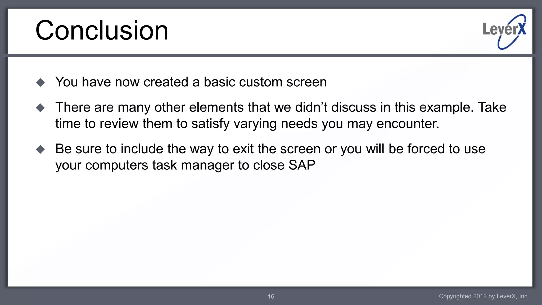 LeverX SAP ABAP Basics - Creating Custom Screen Via Screen Painter | PPTX