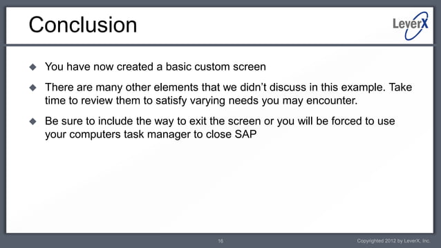 LeverX SAP ABAP Basics - Creating Custom Screen Via Screen Painter | PPTX | Computing ...