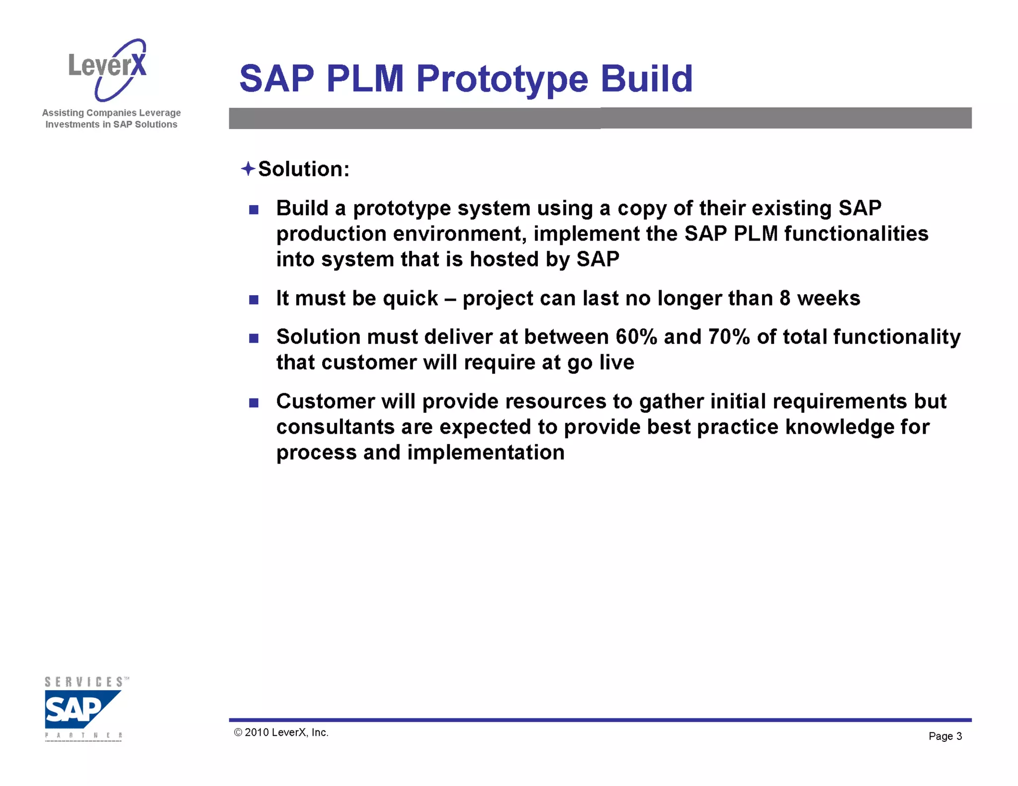 LeverX SAP PLM Rapid Prototype Case Study | PDF