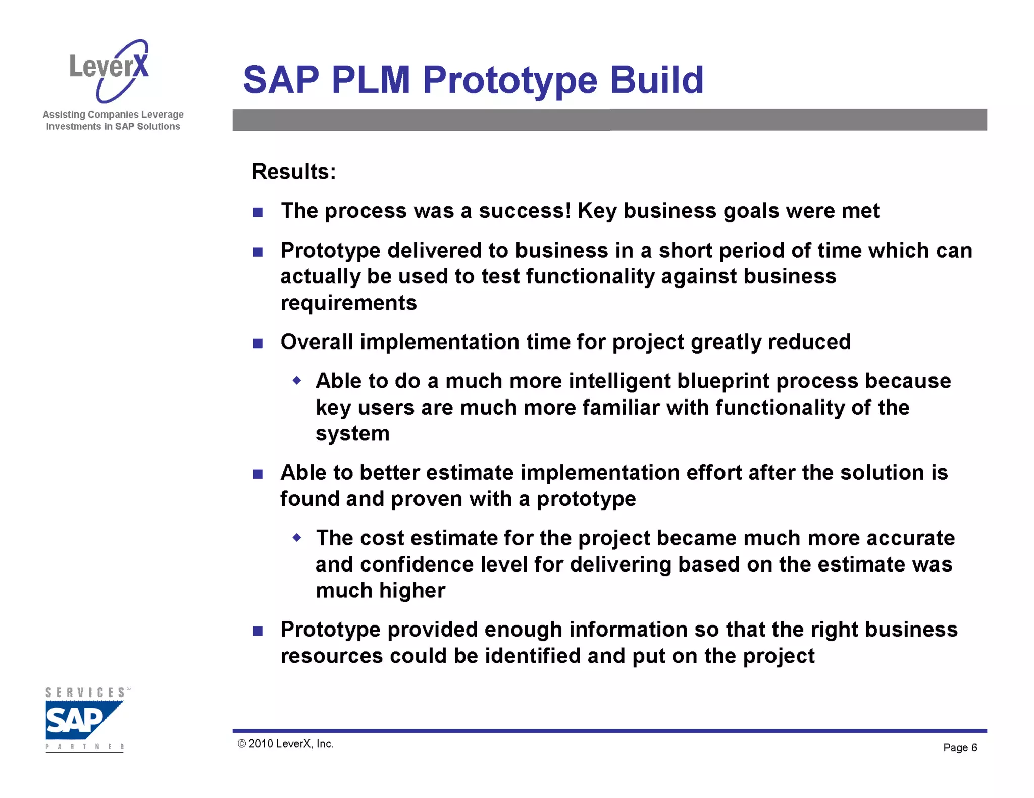 LeverX SAP PLM Rapid Prototype Case Study | PDF