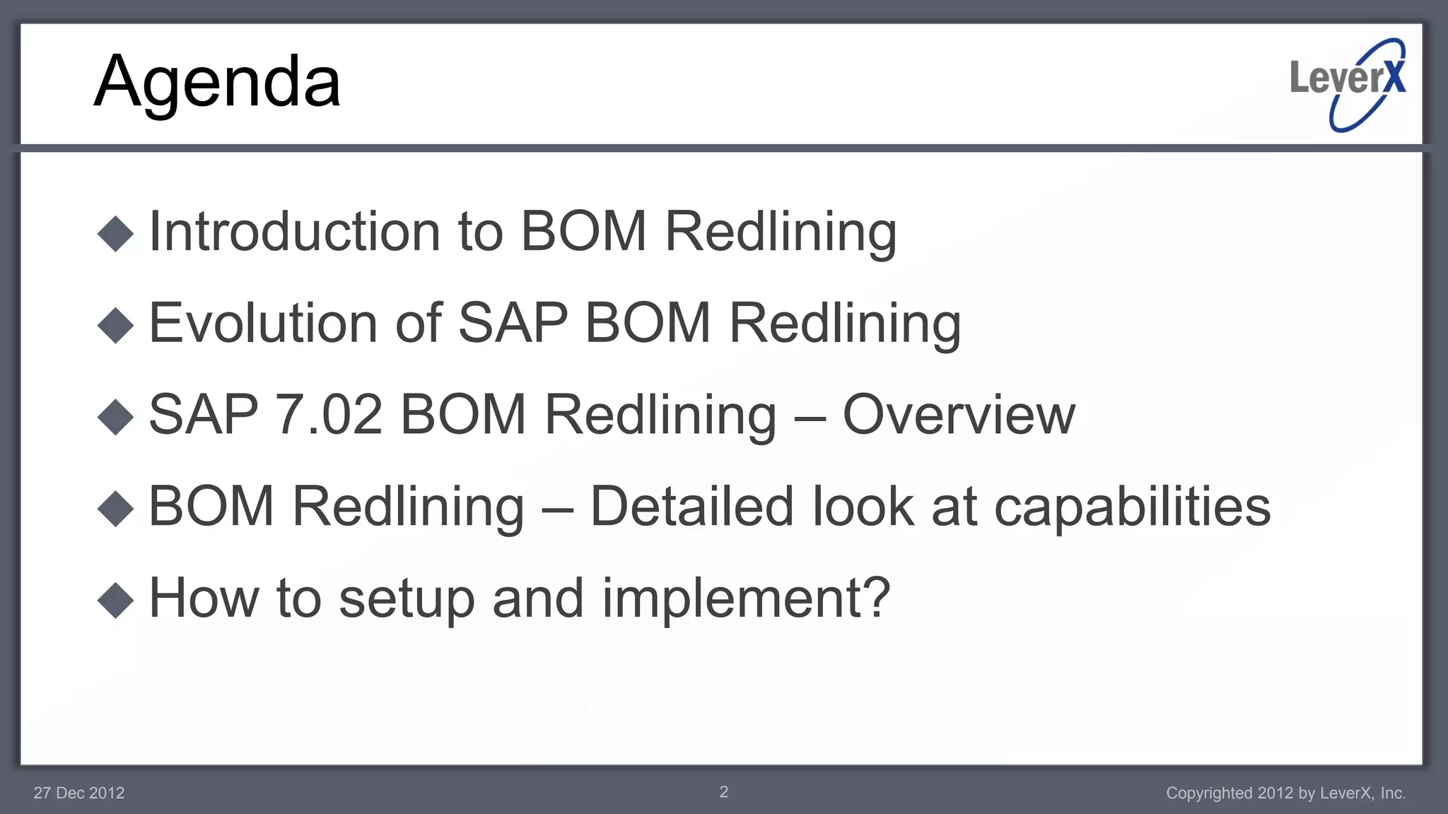 LeverX SAP PLM Tutorial - BOM Redlining | PPT