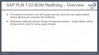 LeverX SAP PLM Tutorial - BOM Redlining | PPTX | Technology & Computing