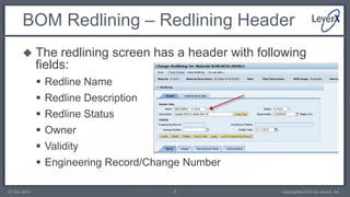 LeverX SAP PLM Tutorial - BOM Redlining | PPTX | Technology & Computing
