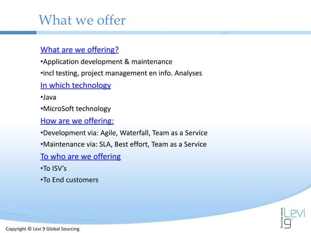 Levi9 Presentation | PPT