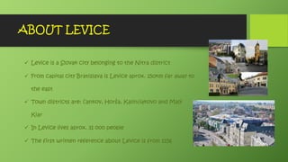 Levice - presentation about our town (Erasmus+) | PPT