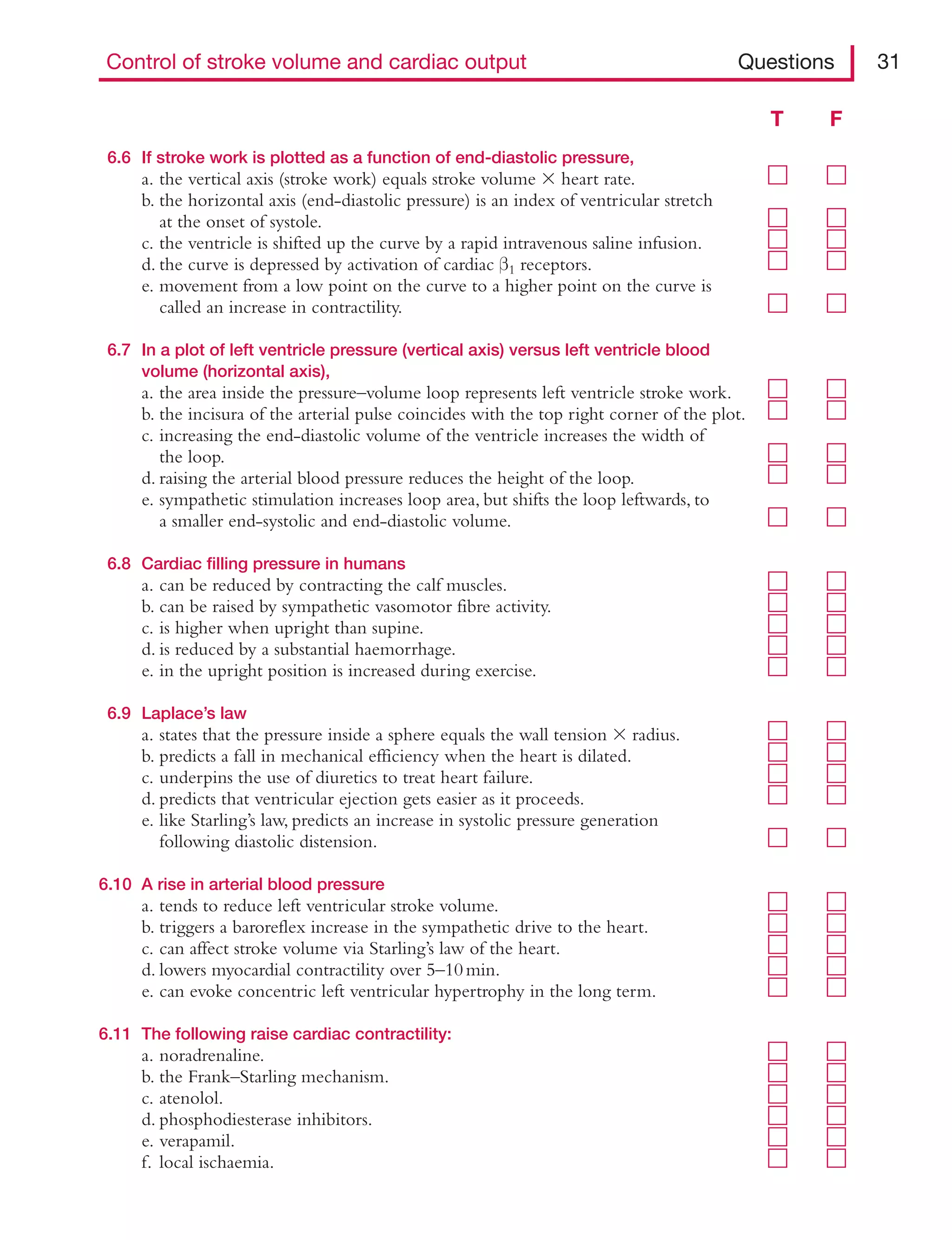 Levic cardiovascular physiology questions for self assessment with ...
