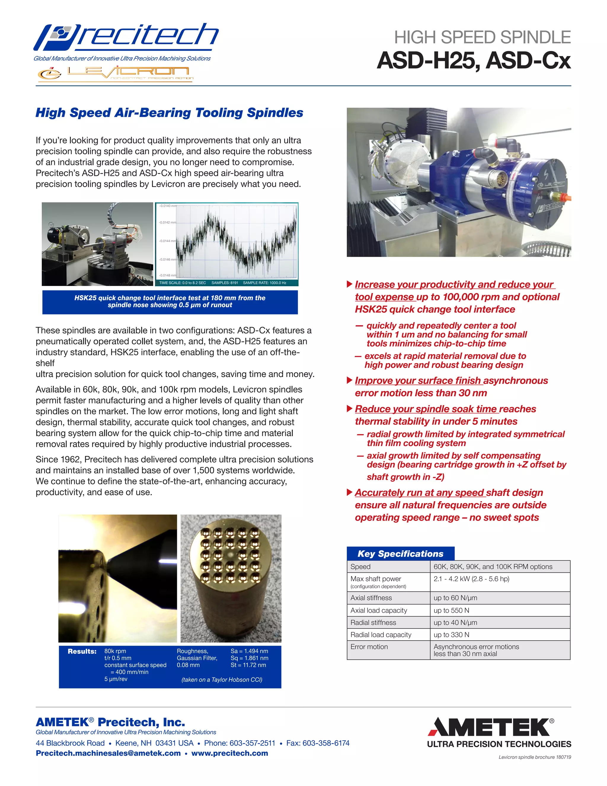 Precitech Levicron spindle brochure | PDF