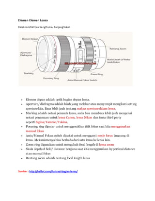Cara Pengambilan Gambar dan Jenis Lensa | PDF