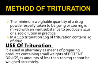Levigation & trituration | PPTX