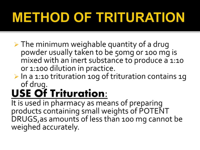 Levigation & trituration | PPTX