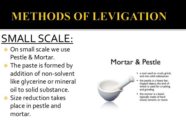 Levigation & trituration