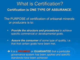 Clarifying Certification | PPT