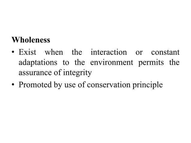 Levine's four conservation principles | PPTX | Science