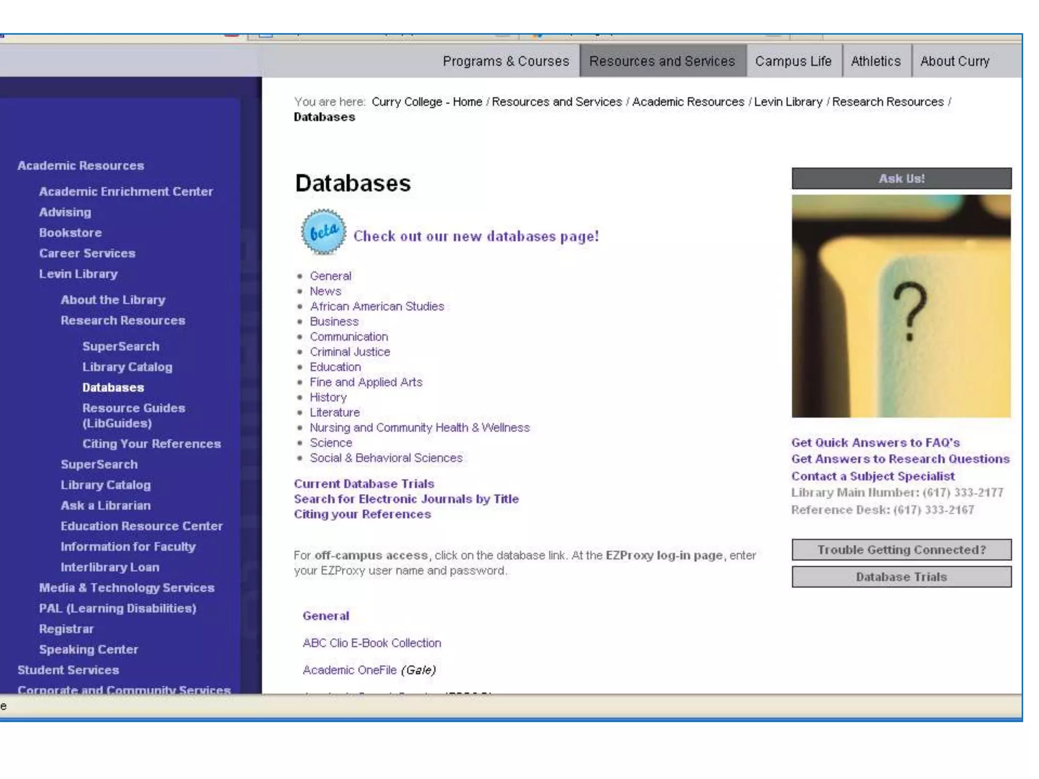Levin library databases page redesign | PPTX | Databases | Computer Software and Applications