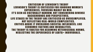 levinsons stages of adulthood@347,custqq | PPTX