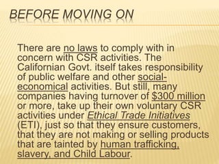 Levis CSR Practices | PPTX