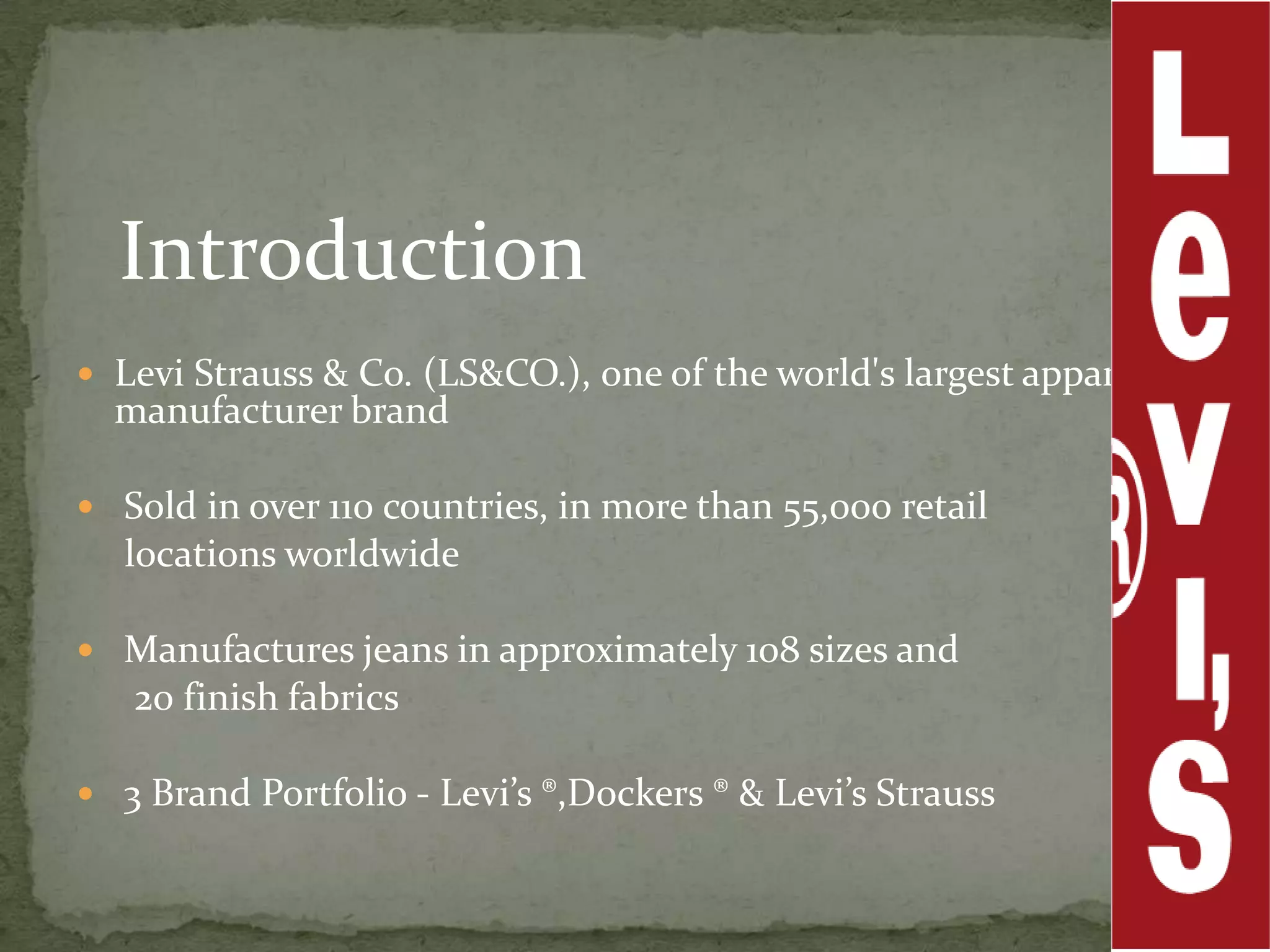 Levi's co. manendra | PPTX