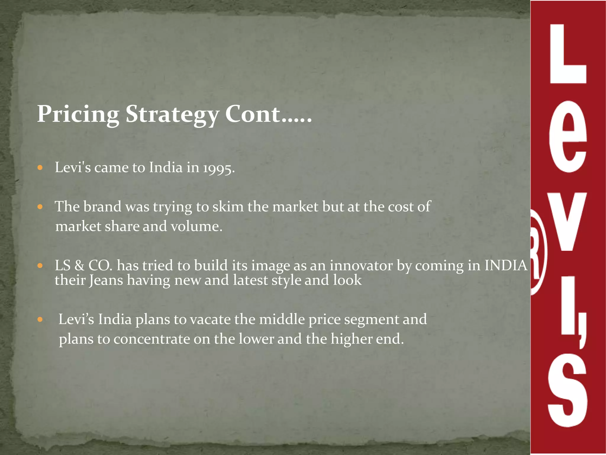 Levi's co. manendra | PPTX