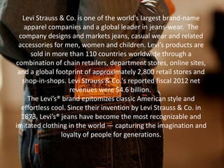 Levi's Brand and Product Strategy | PPTX